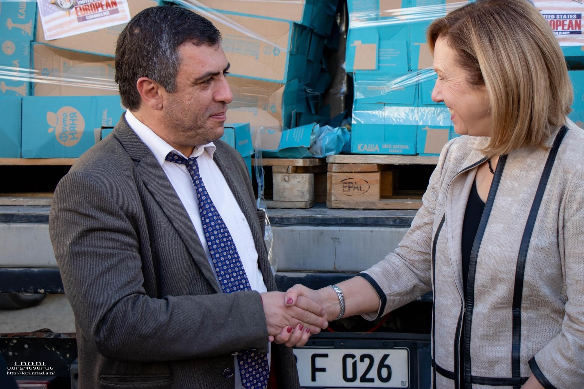 Ambassador Kvien met with Governor of Lori to provide humanitarian aid to displaced persons from ...